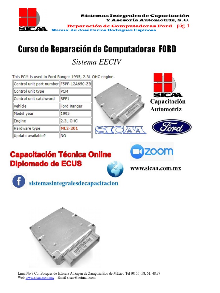 Manual de ECUS Ford EECIV Jose Carlos Rodriguez Espinosa | PDF ...