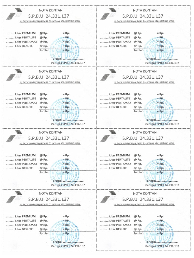 Nota SPBU Simpangkatis | PDF