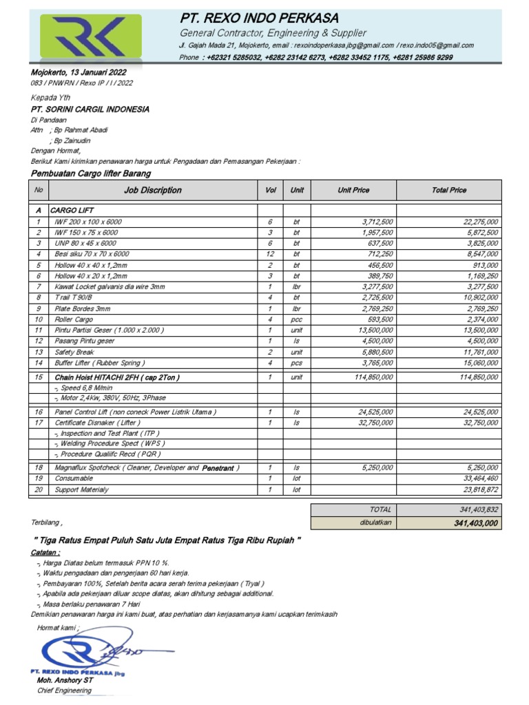 Cargo Lifter Indostar Final (SORINI) | PDF | Teknologi & Rekayasa