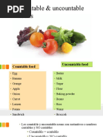 Lista de Alimentos o Comidas Contables e Incontables | PDF | Sustantivo ...