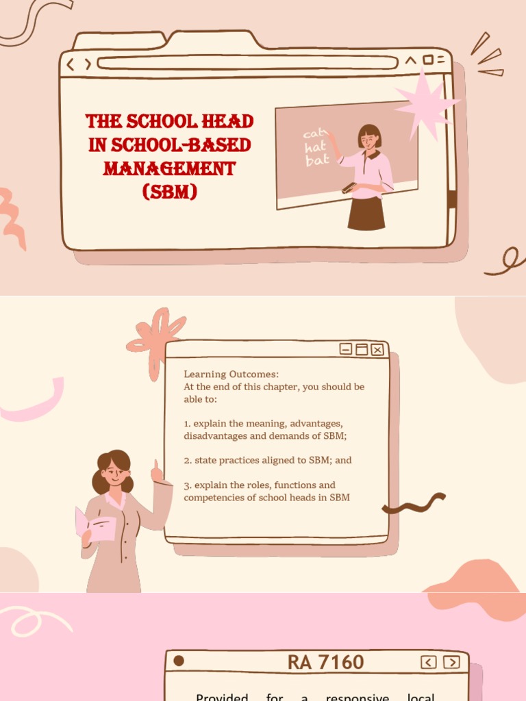 The School Head in School-Based Management SBM | PDF | Teachers ...