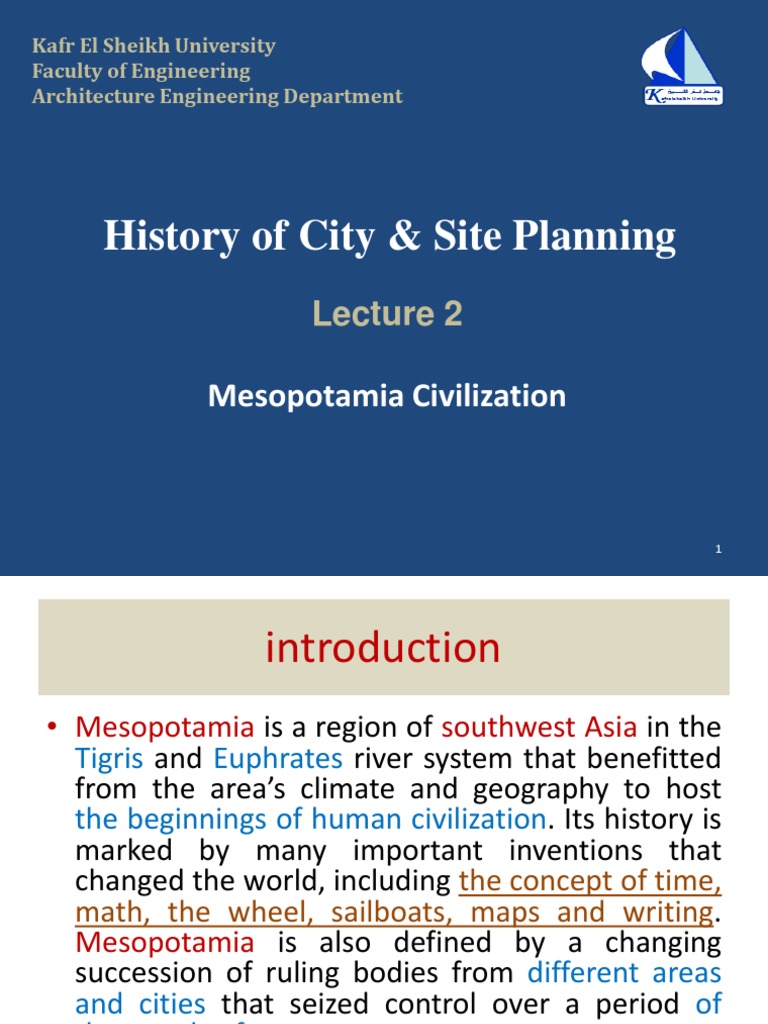 History of City & Site Planning: Mesopotamia Civilization | PDF | Sumer ...