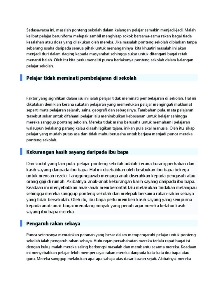 Karangan Punca Merokok | PDF