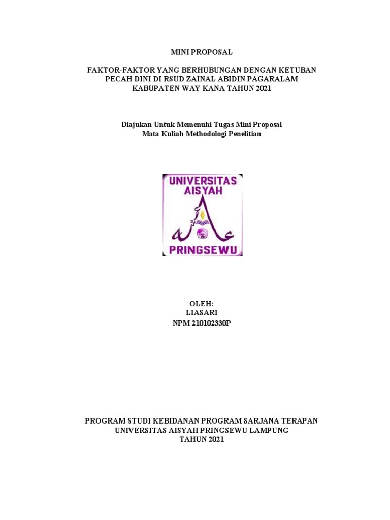 Mini Proposal Lia | PDF