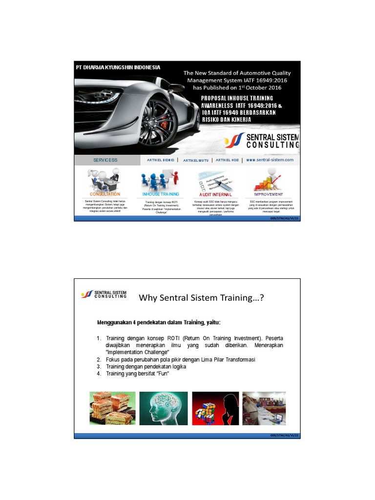 009B IHT Awareness Persyaratan IATF 16949-2016 Dan IQA Berdasarkan Risiko Dan Kinerja | PDF