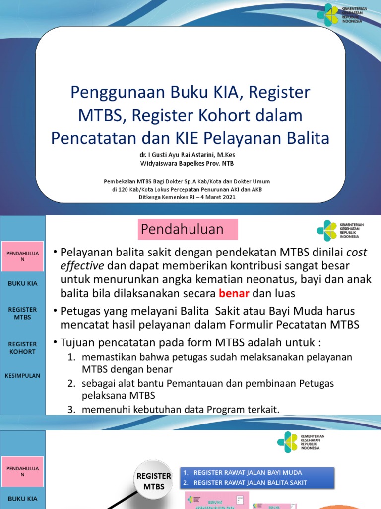 Pencatatan Pelayanan MTBS | PDF | Pengelolaan Keuangan & Uang