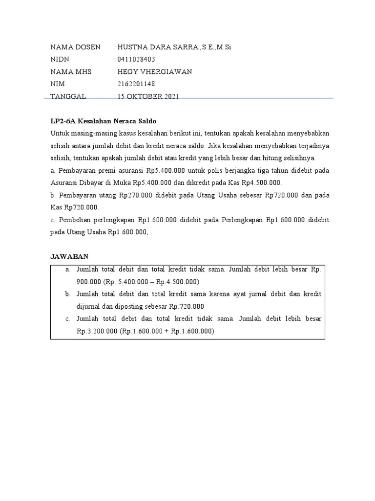 Tugas 3 Pengantar Akuntansi 1 | PDF