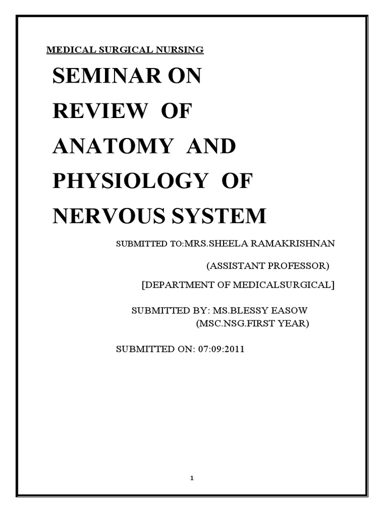 Nervous System Anatomy Review | PDF | Cerebrospinal Fluid | Neuron