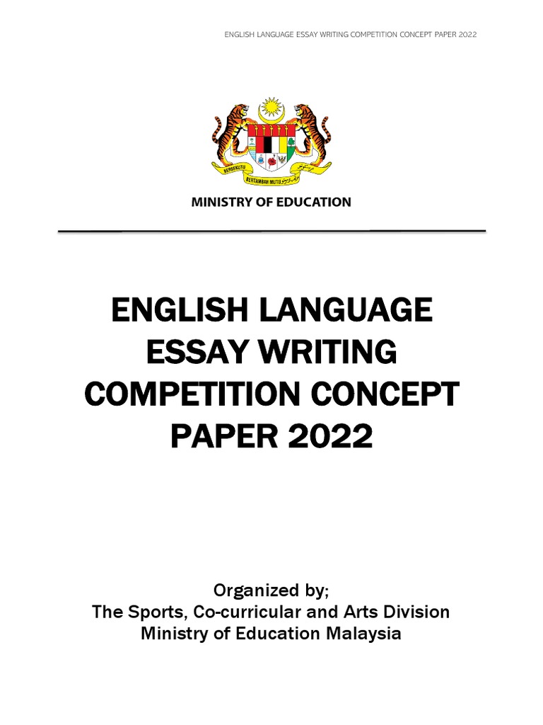 English Language Essay Writing Competition Concept Paper 2022 | PDF ...