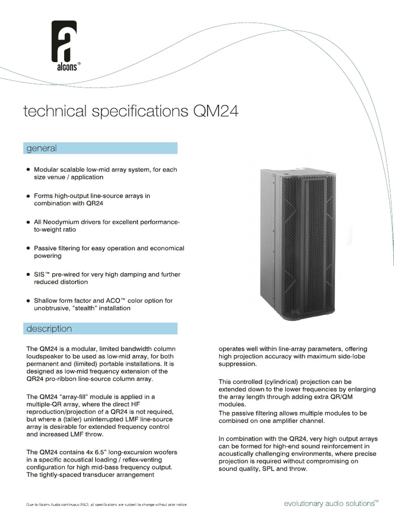 Alcons-QM24-tech-spec | PDF