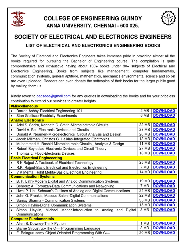 Be Eee Books | PDF | Electrical Engineering | Electronics