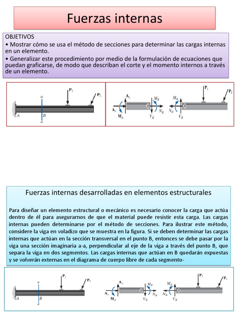 Fuerzas Internas | PDF | Viga (Estructura) | Fuerza