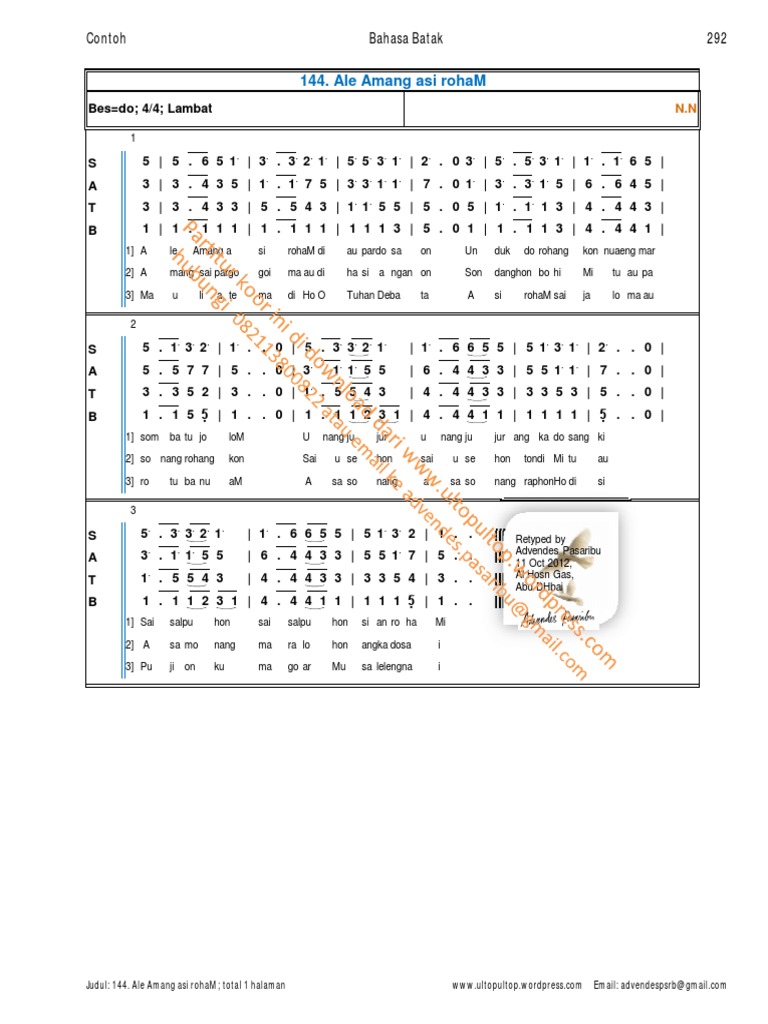Ale Amang Asi RohaM | PDF