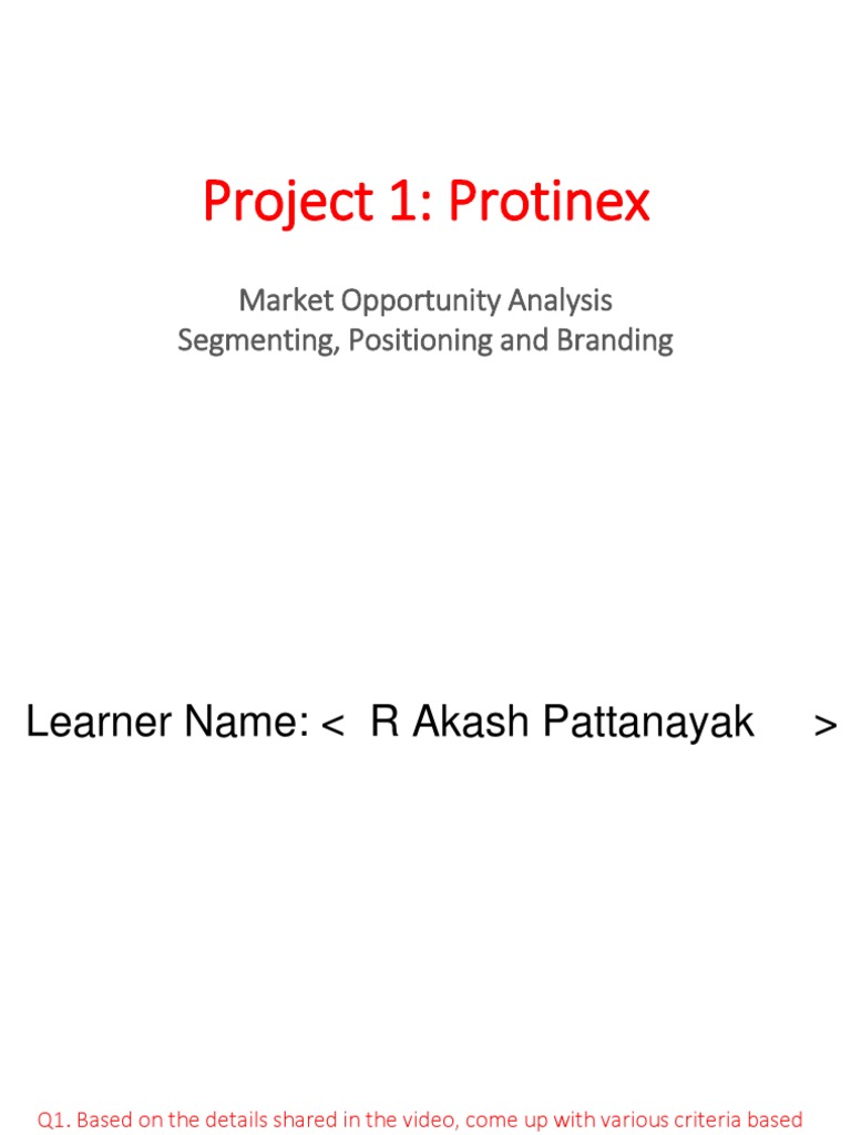 DM-MICA - Protinex - R Akash Pattanayak | PDF | Market Segmentation | Brand