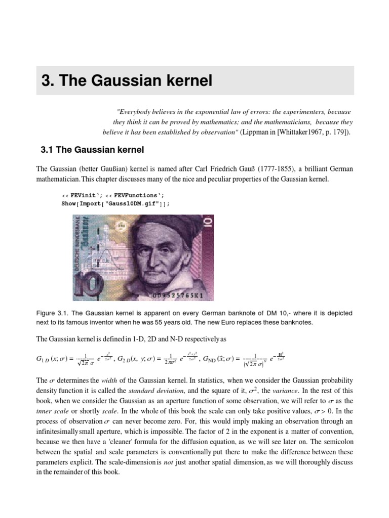 Diffusion Gaussian Kernel | PDF | Normal Distribution | Convolution