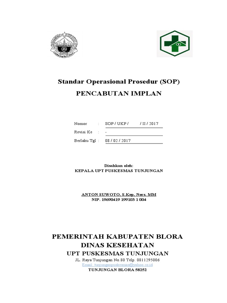 SOP Pencabutan IMPLAN | PDF