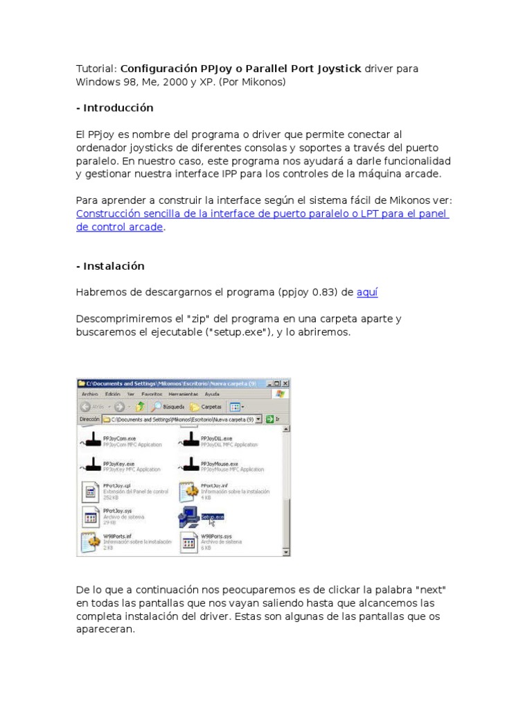 Tutorial PPJOY | PDF | Microsoft Windows | Informática