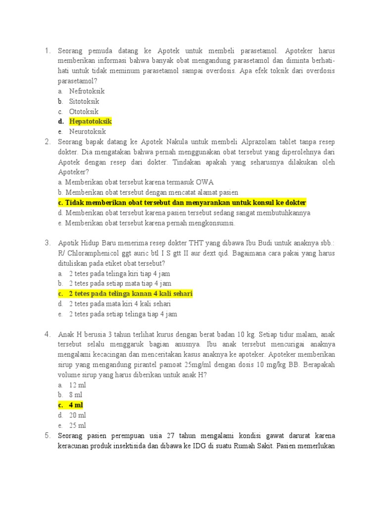 Soal Apoteker | PDF | Kesehatan Holistik