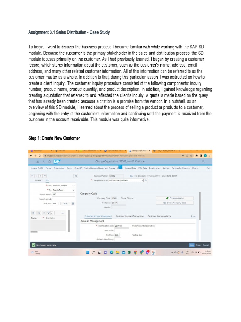 Assignment 3.1 Sales Distribution - Case Study | PDF