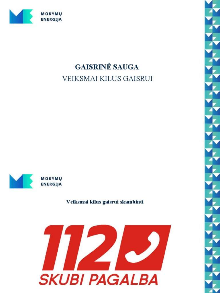 Gaisrine Sauga Mokymai Tema Veiksmai Kilus Gaisrui | PDF