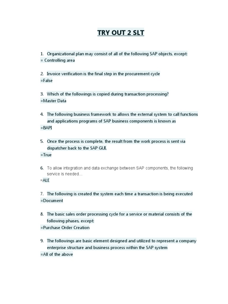 Try Out 2 SLT: To Allow Integration and Data Exchange Between SAP ...