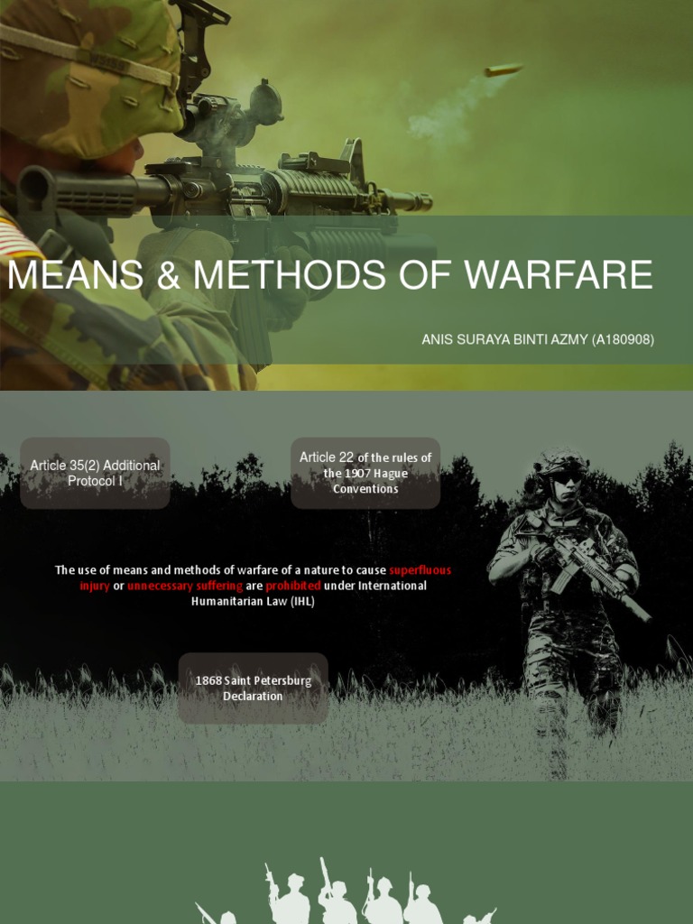 Means and Methods of War | PDF | International Humanitarian Law ...