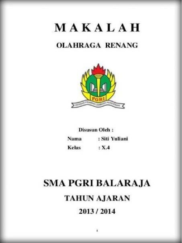 Contoh Cover Makalah SMA | PDF
