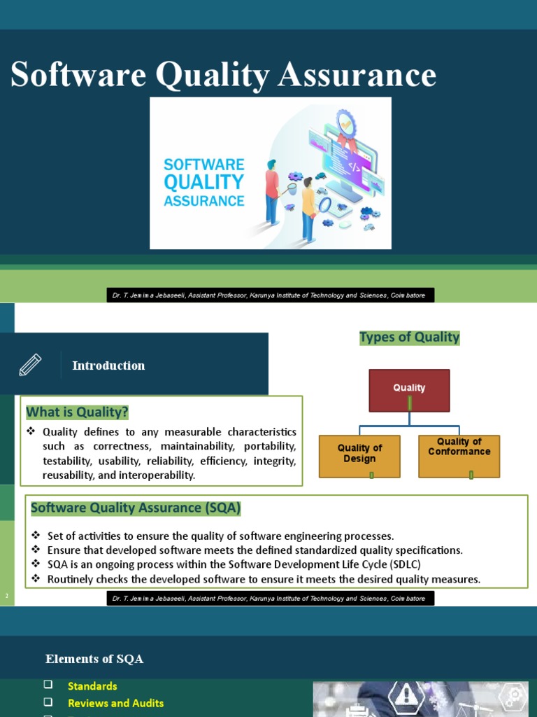 P1-Software Quality Assurance | PDF | Software Quality | Quality Assurance