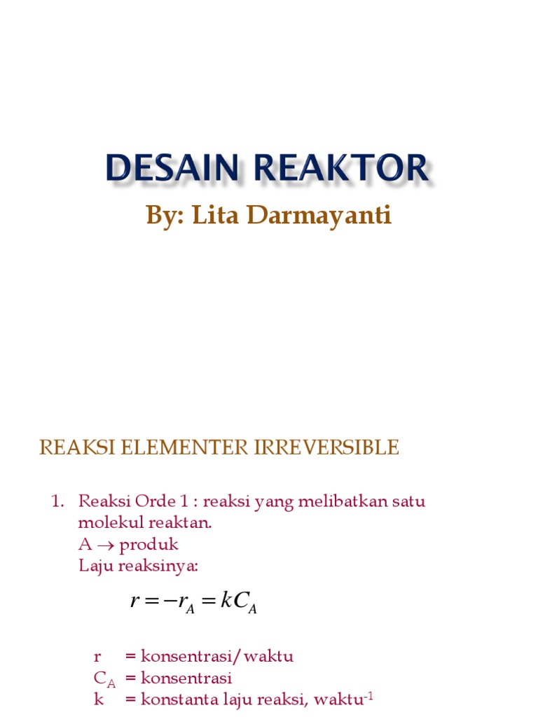 Desain Reaktor | PDF