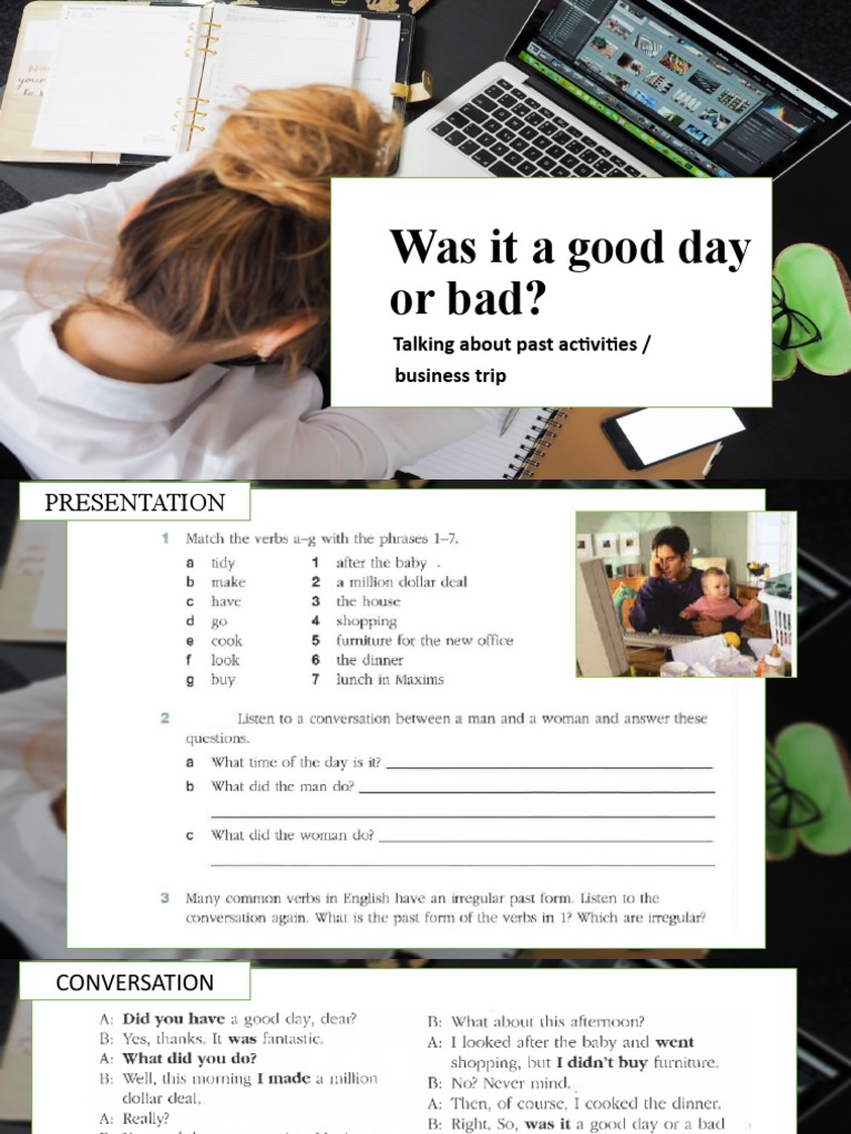 Was It A Good Day or Bad Day - Past Activities | PDF | Career & Growth ...