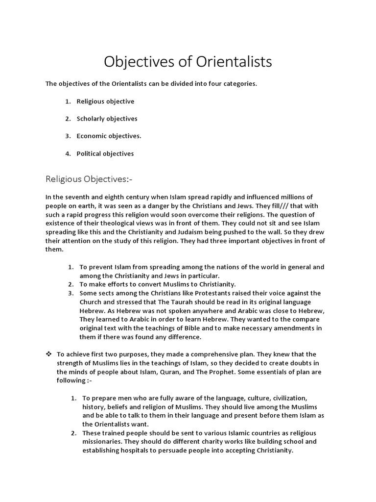 Objectives | PDF | Arabic | Quran