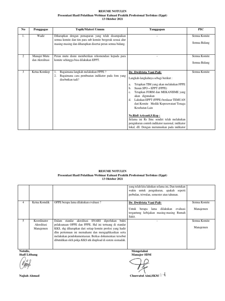 Notulen EPPT | PDF | Teknologi & Rekayasa