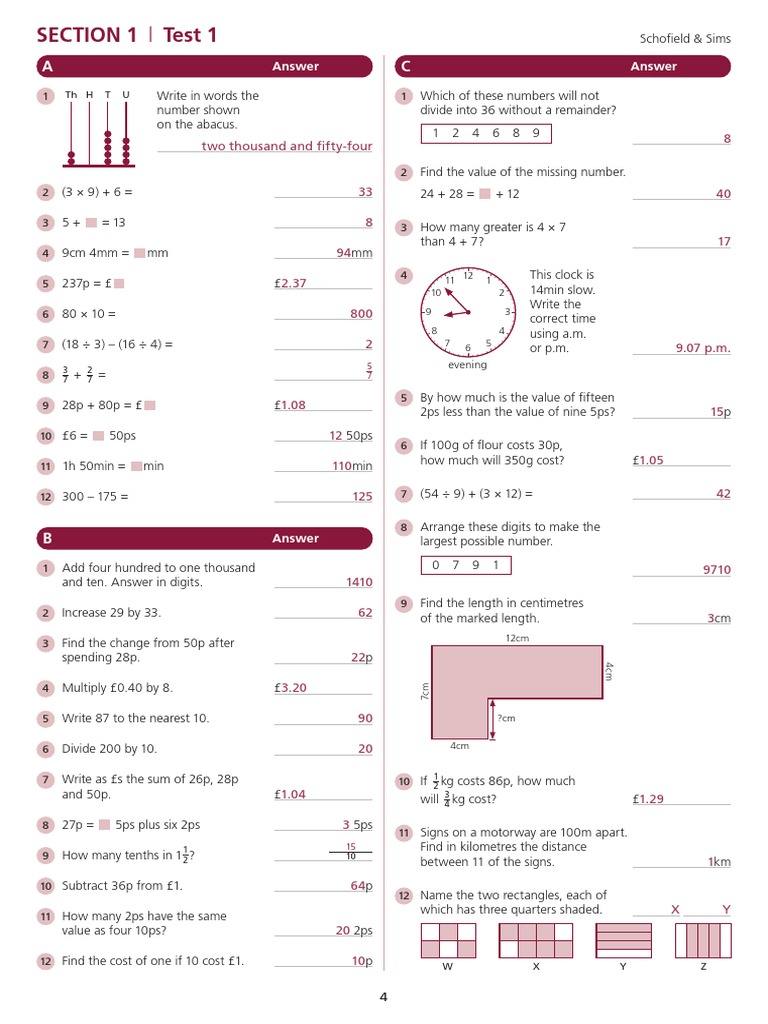 Test 1: Mathematics Practice Questions and Answers | PDF | Mathematics ...