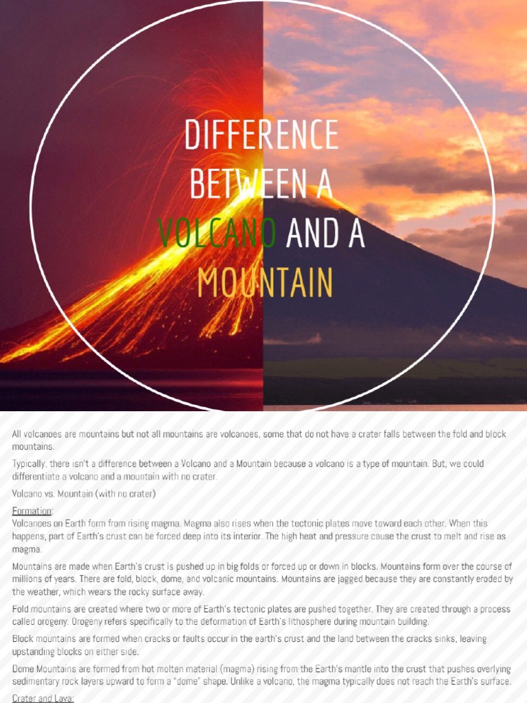 Mountain vs. Volcano | PDF