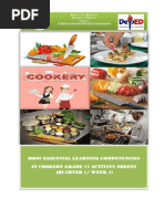 Grade 11 TVL Cookery Module Quarter 1 | PDF | Disinfectant | Kitchen ...