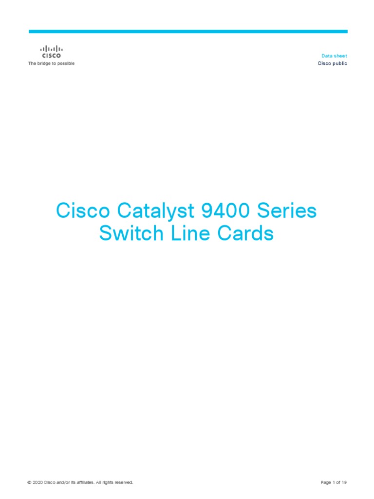 Cisco Catalyst 9400 Series Switch Line Cards Data Sheet | PDF | Network ...