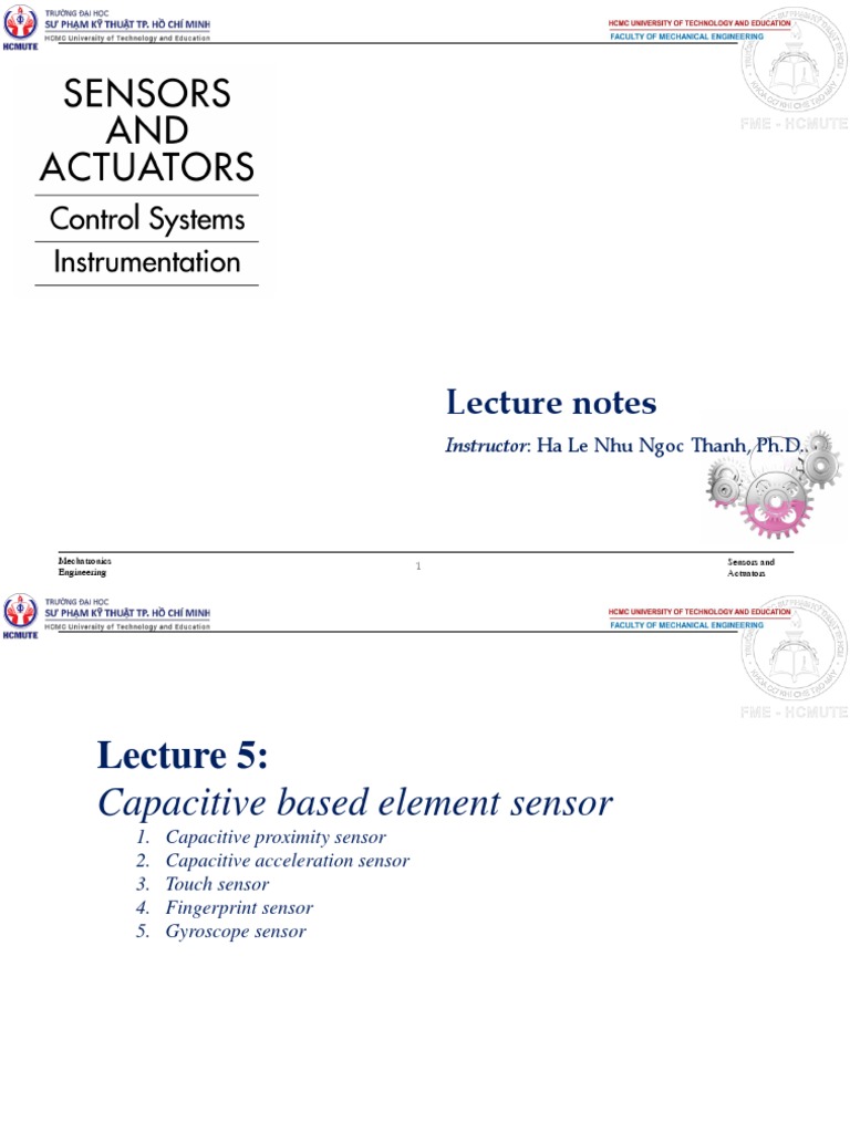 Lecture Note 5 - Capacitive Element Based Sensor | PDF | Capacitor ...