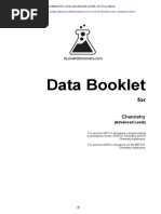 9701 Chemistry Data Booklet 2025 | PDF | Amine | Chemistry