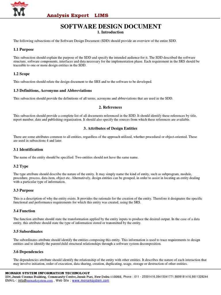 Software Design Document | PDF | Input/Output | Computer Data Storage