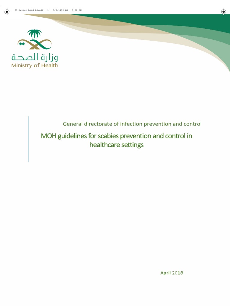 MOH Guidelines For Scabies Prevention and Control in Healthcare ...