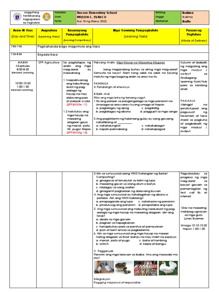 EPP WHLP Week 5 | PDF