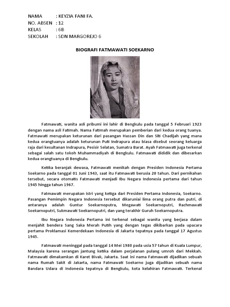 Biografi Fatmawati Soekarno | PDF