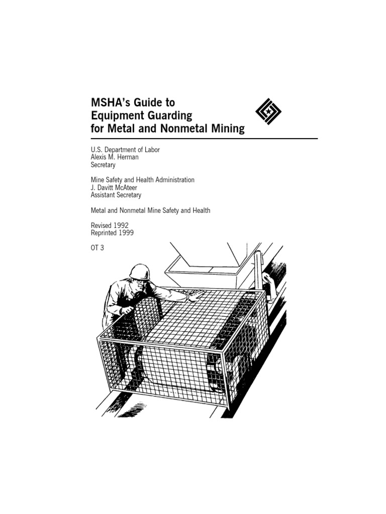 MSHA's Guide To Equipment Guarding For Metal and Nonmetal Mining | PDF ...