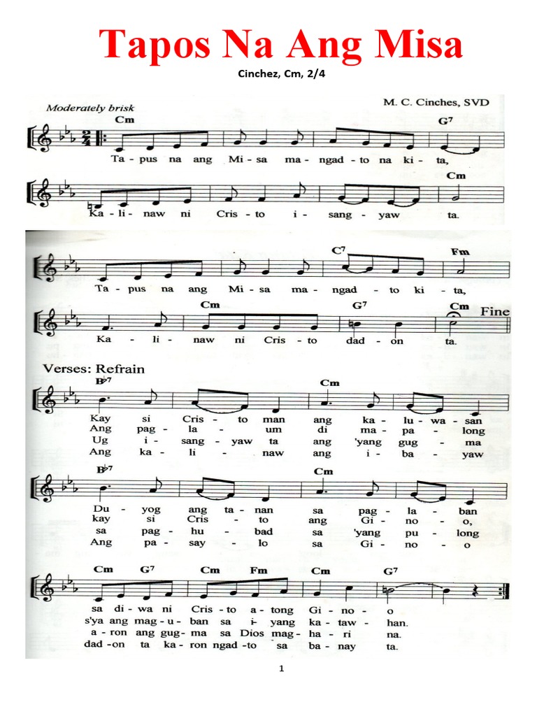 Tapos Na Ang Misa | PDF