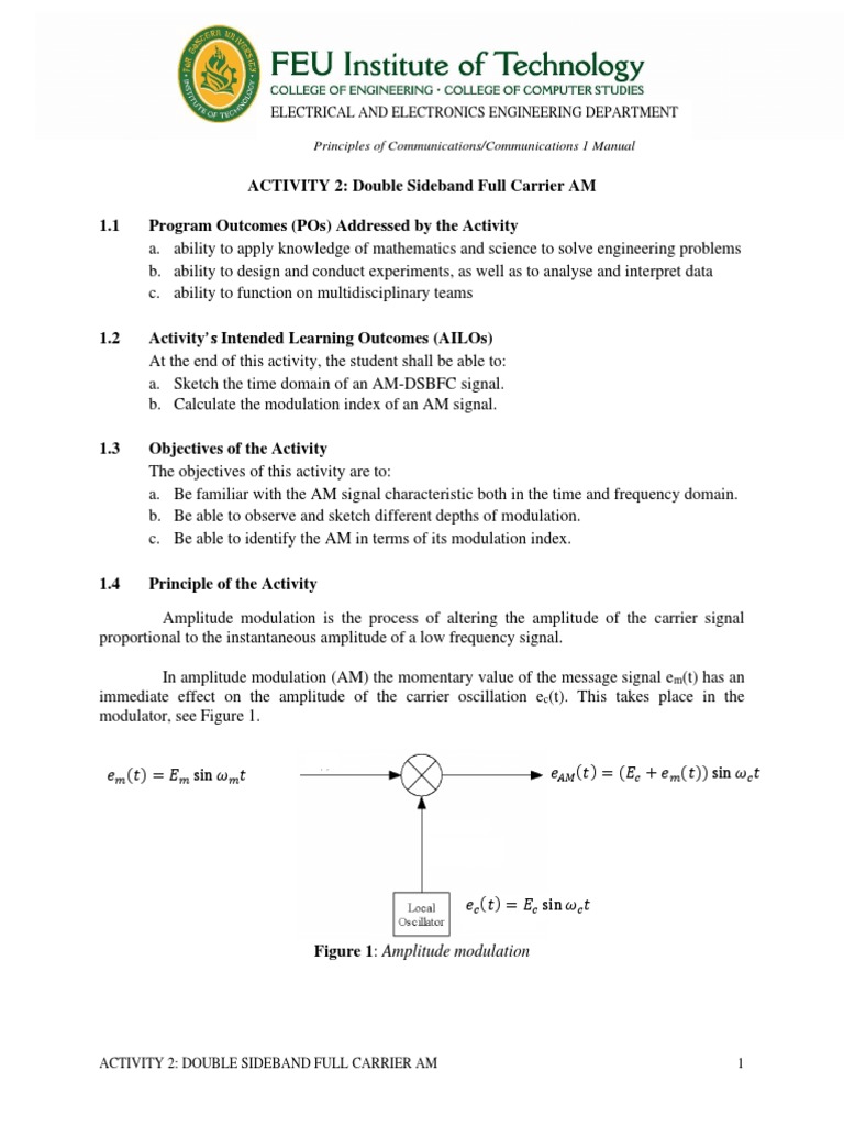 Understanding Amplitude Modulation through Hands-On Experimentation ...