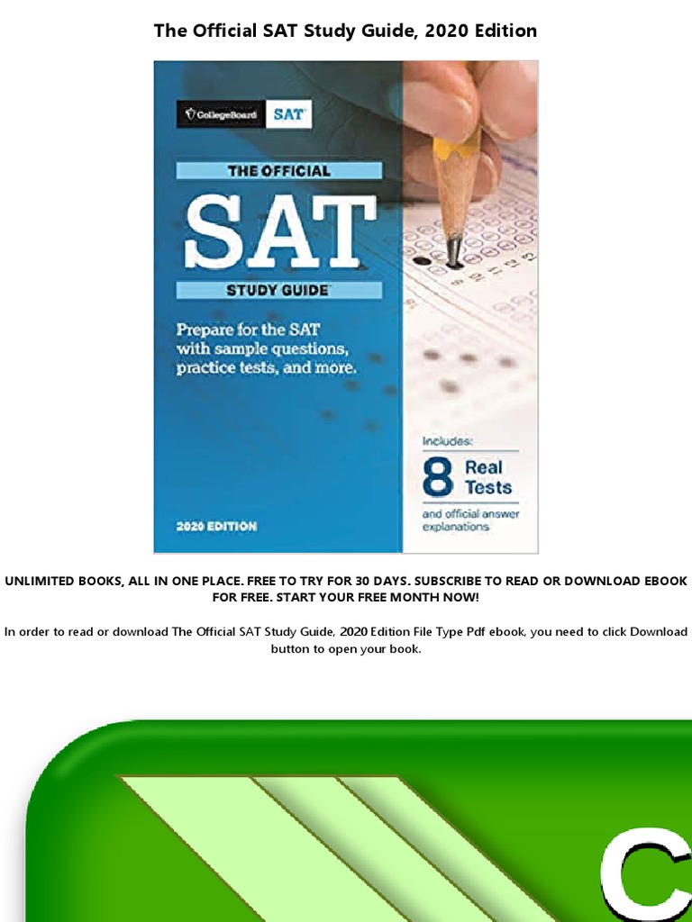 The Official SAT Study Guide 2020 Edition | PDF