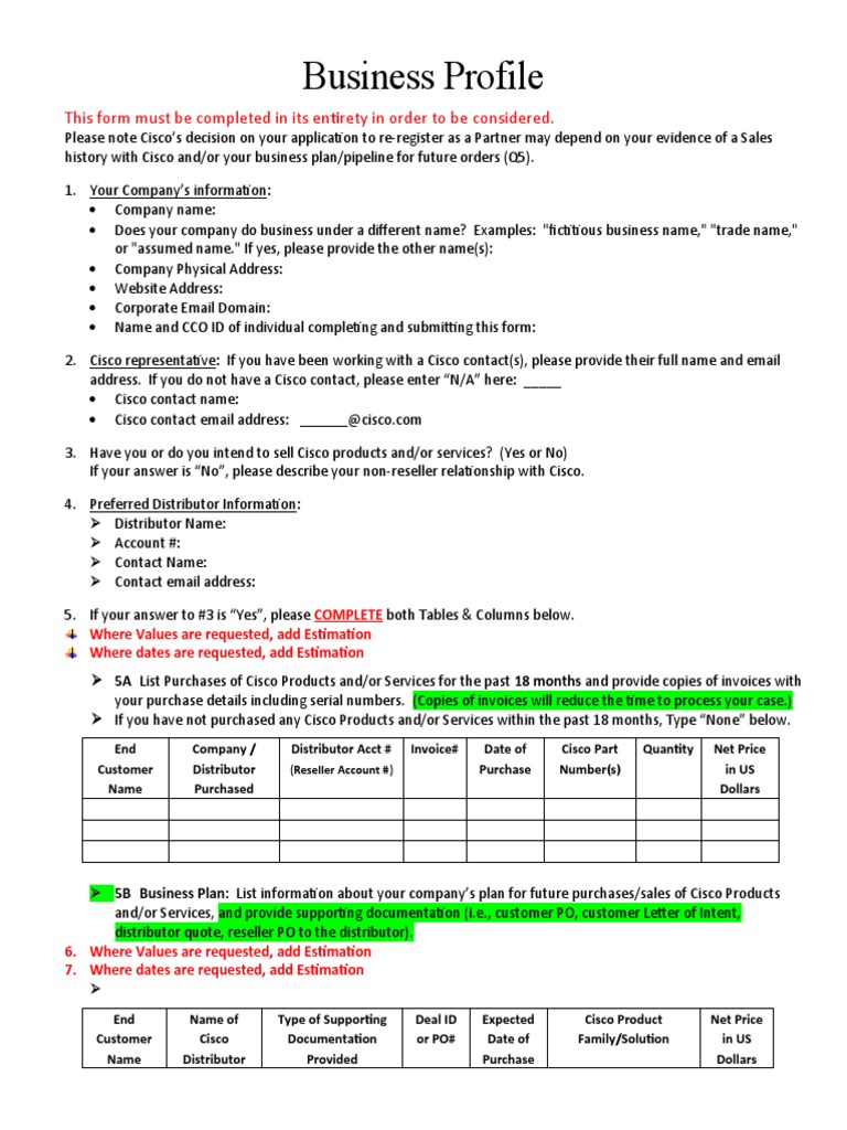 Business Profile-Updated Template (2) | PDF | Cisco Systems | Economies