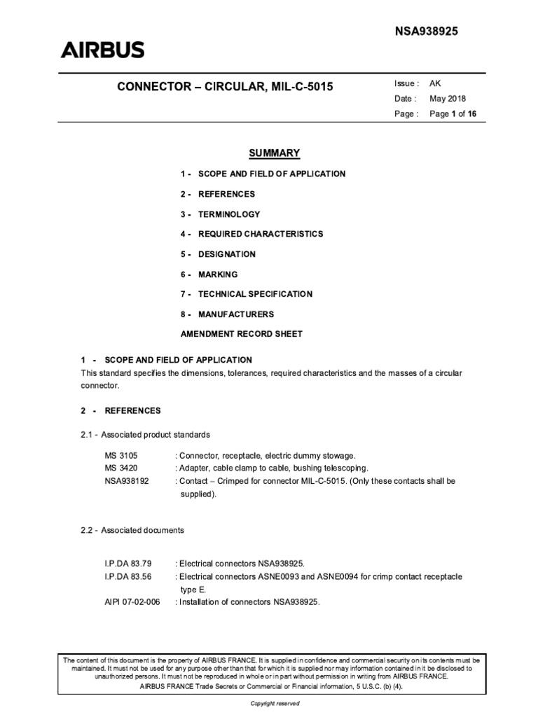Airbus NSA938925 | PDF