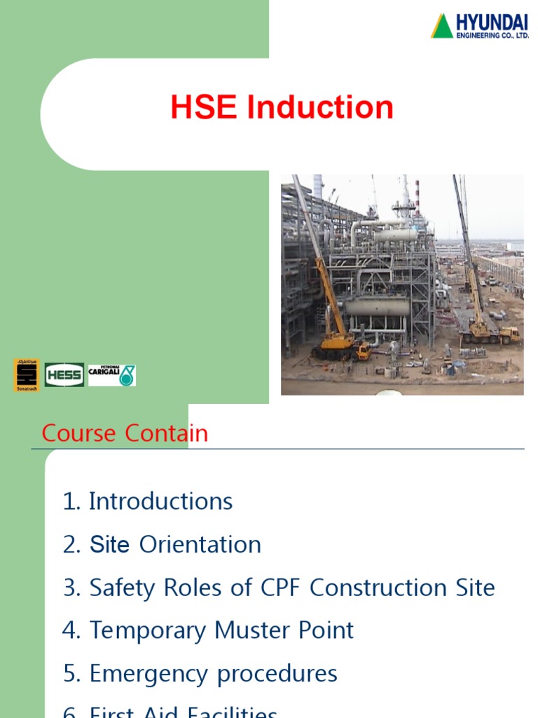 001 HSE Induction | PDF | Personal Protective Equipment | Fires