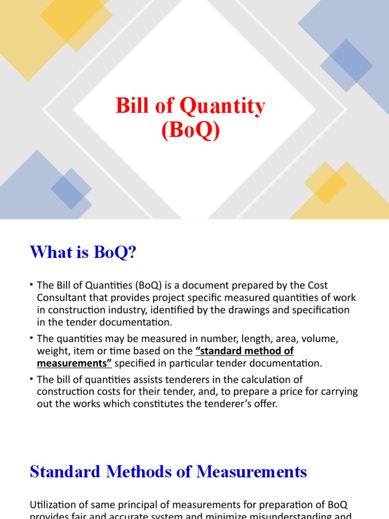 Understanding Bill of Quantities (BoQ) | PDF | Measurement | Employment